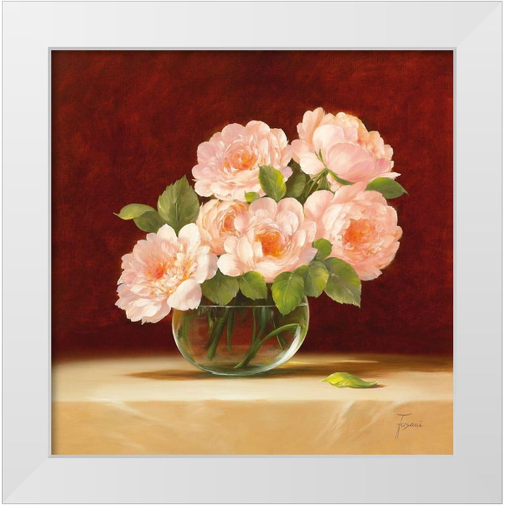 Fasani 26x26 White Modern Wood Framed Museum Art Print Titled - BOUQUET ...