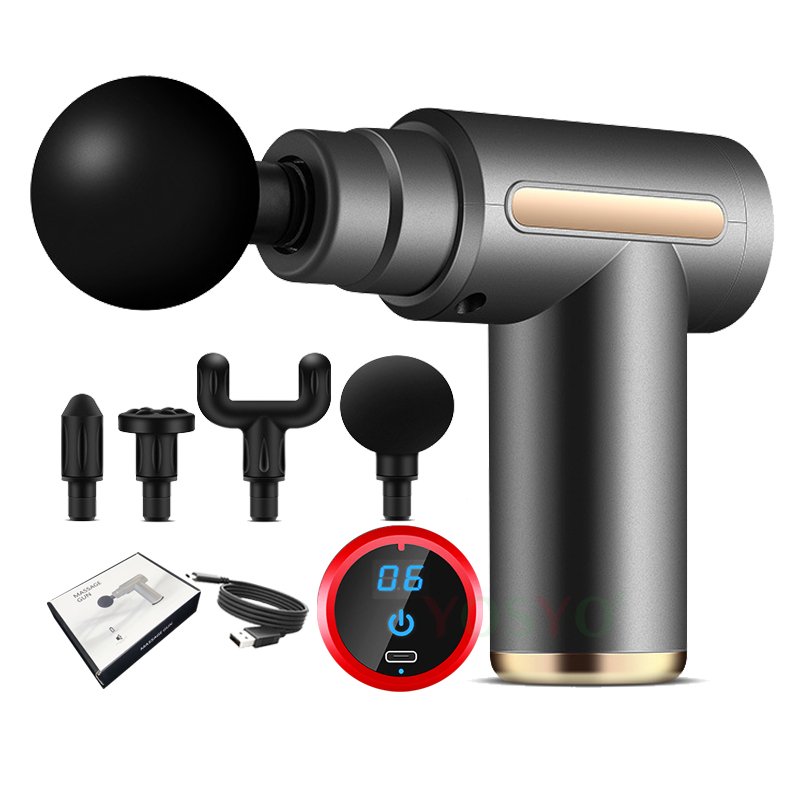 Fascia Gun Muscle Relaxation Pocket Massage Gun Stick Mini LCD 20 Gears ...