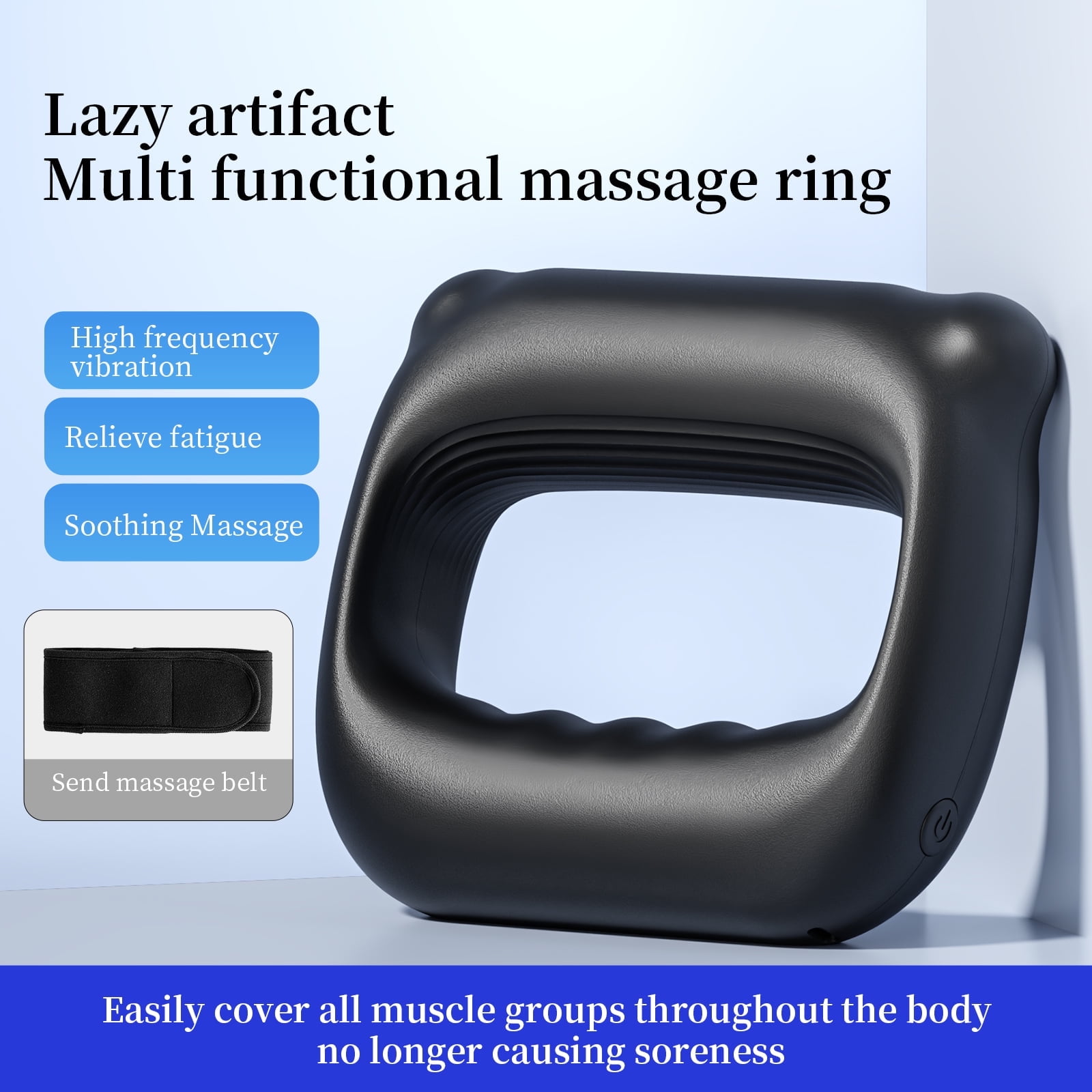 Fascia Ring Massage Belt USB Charging High-Frequency Vibration Massage ...