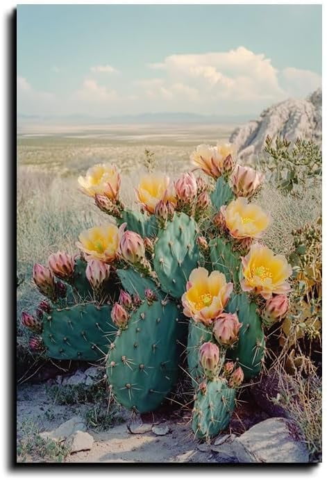 Fascinating Framed Wall Art Canvas Prints - Cactus, Nature Landscape ...