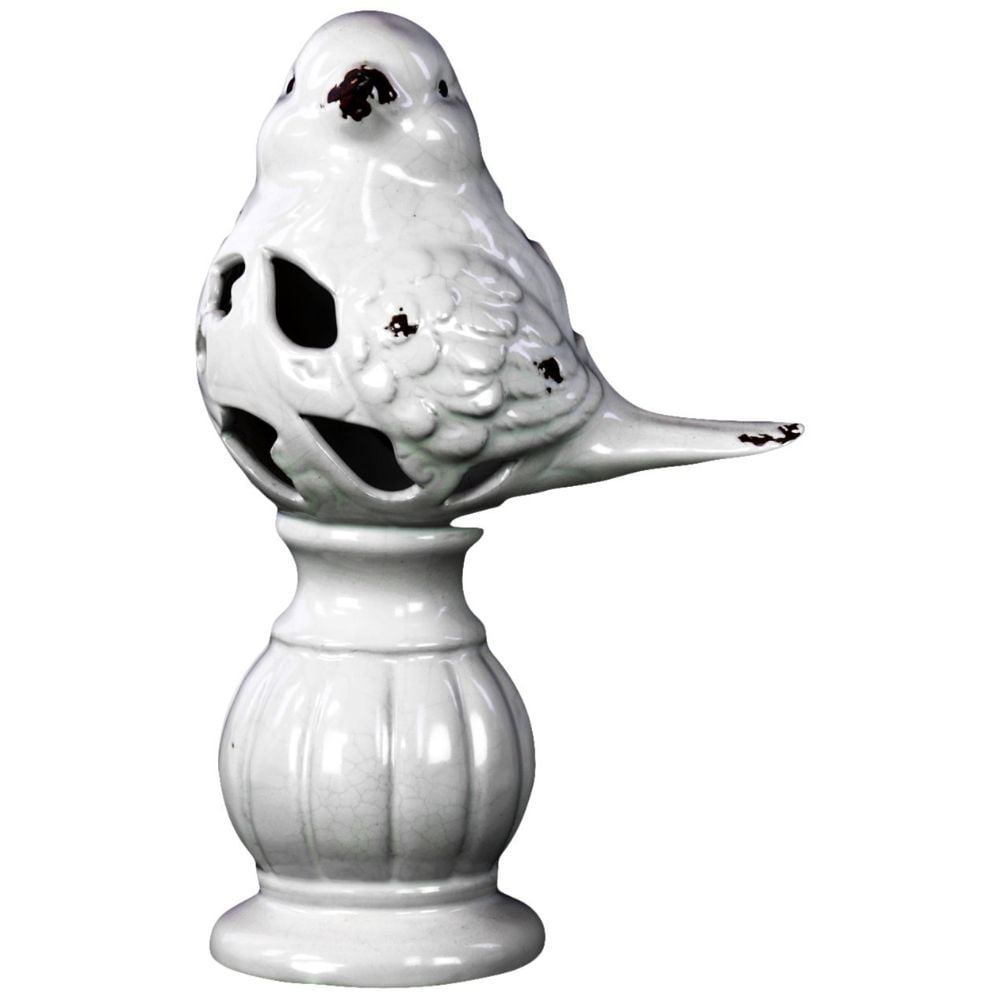 Fascinating Large Ceramic Bird On Pedestal - Walmart.com
