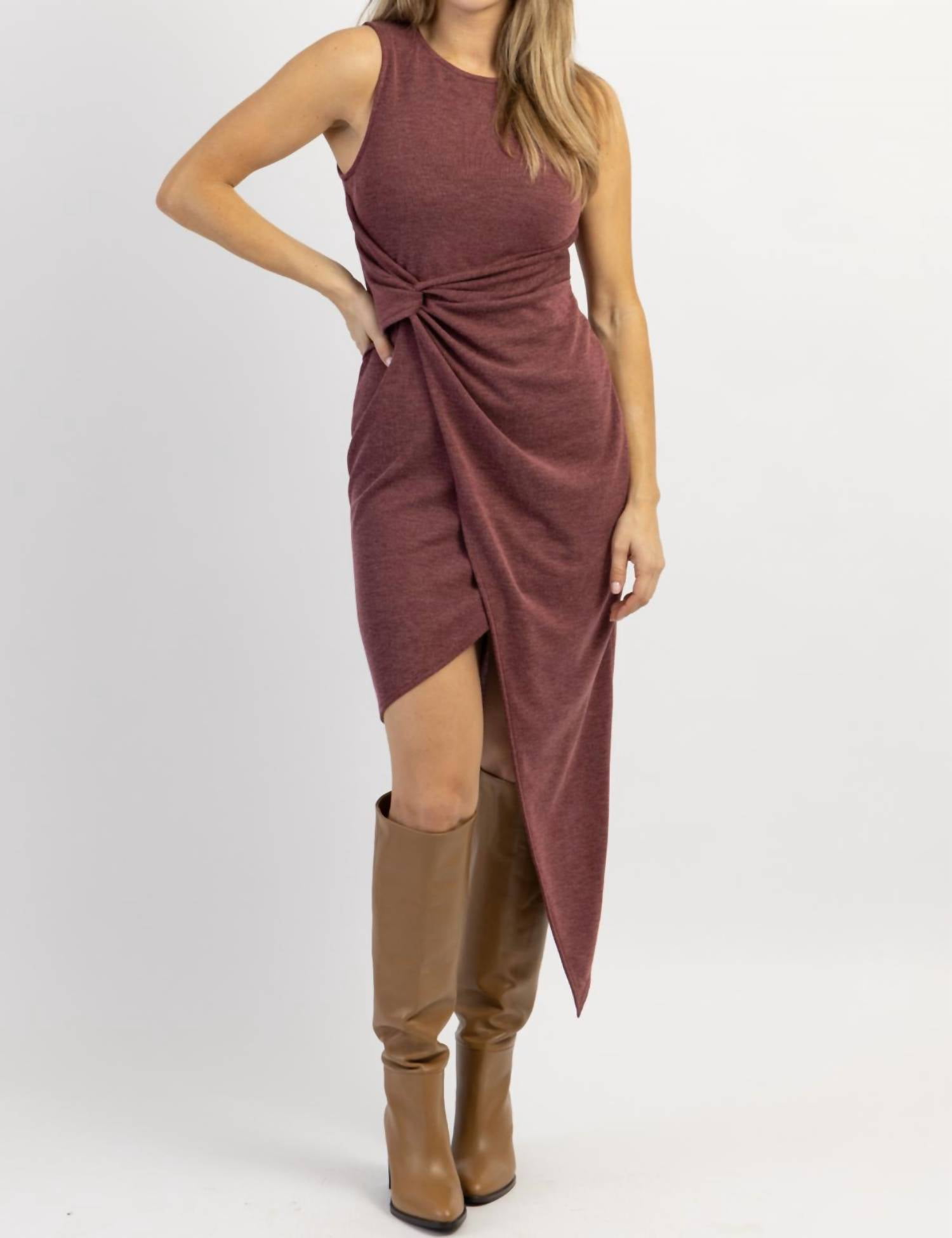 Fascination Estella Twist Midi Dress - Walmart.com