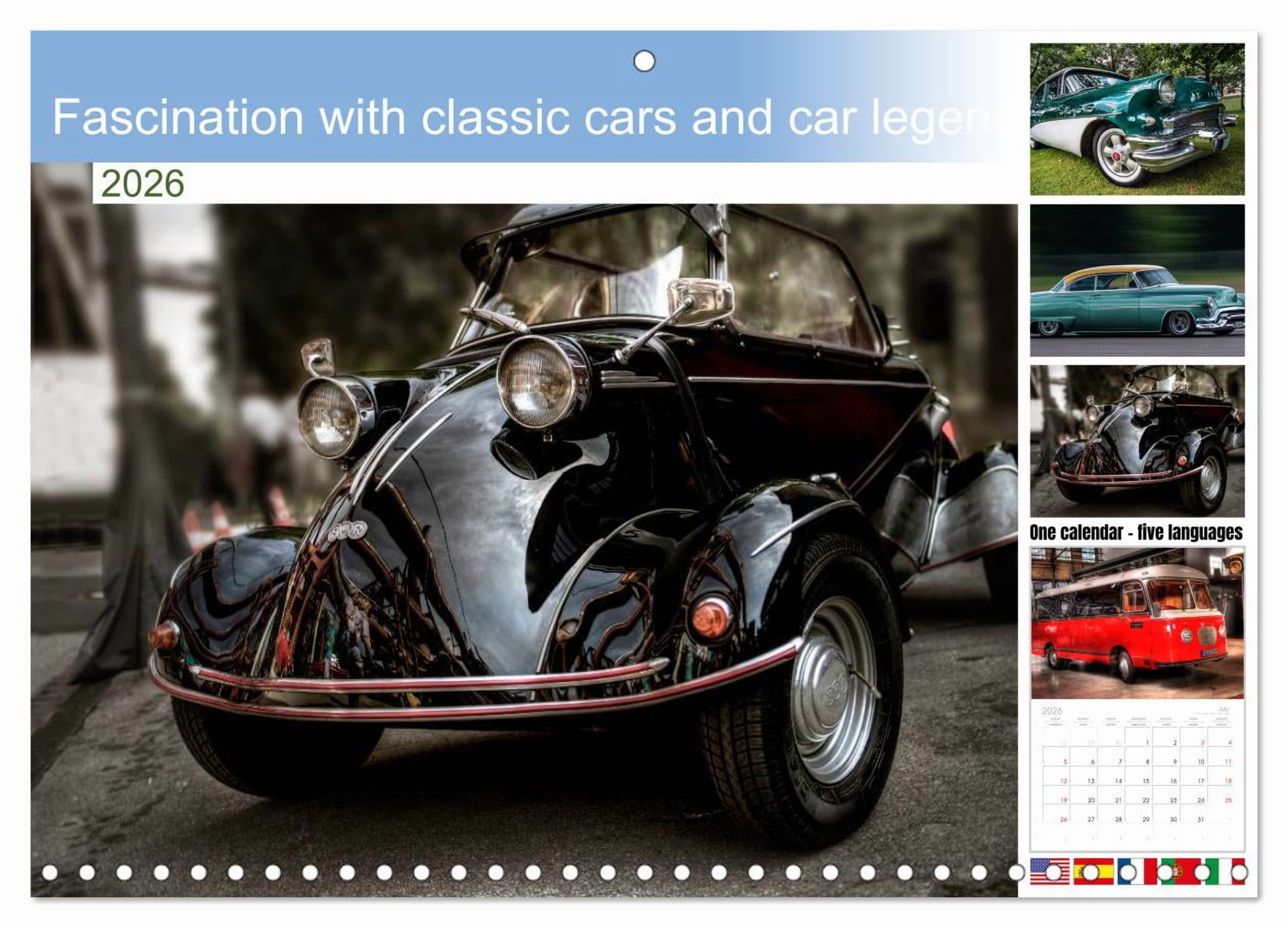 Fascination with classic cars and car legends (Monthly Wall Calendar ...