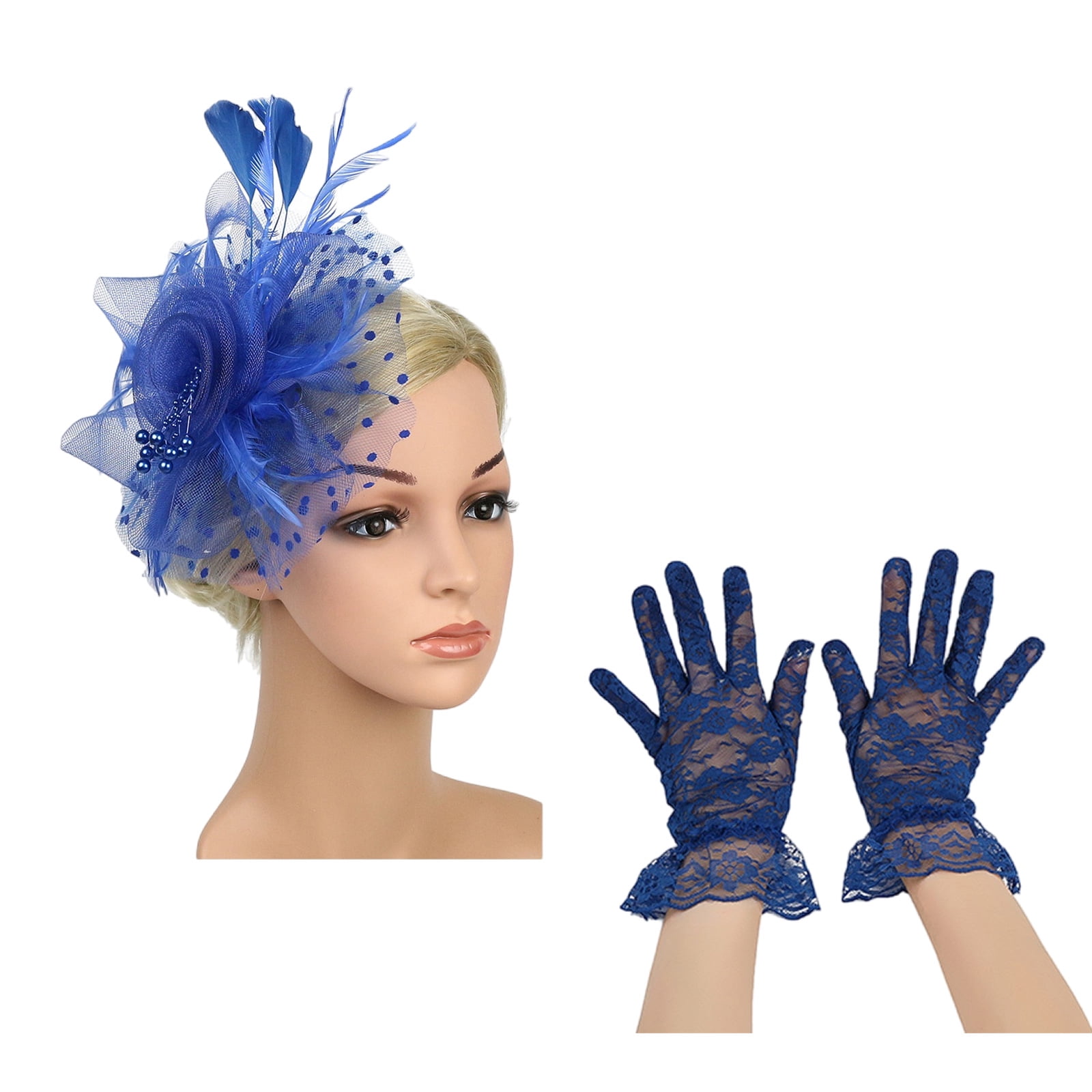 Fascinator Feathered Embellished Pillbox Derby Hat With Netting and ...