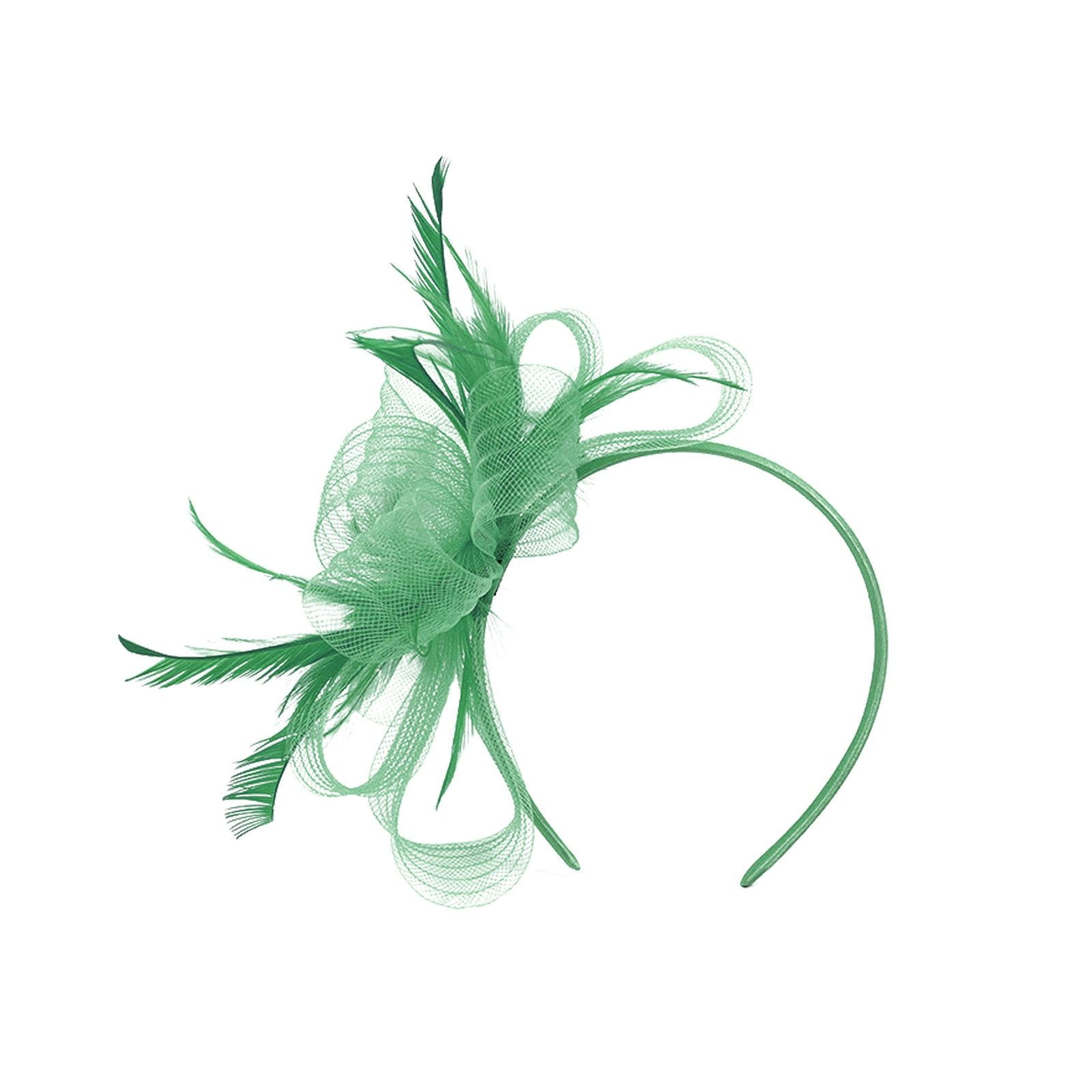 Fascinators Hat Headband Feather Retro Mesh Feather Hair Accessories ...