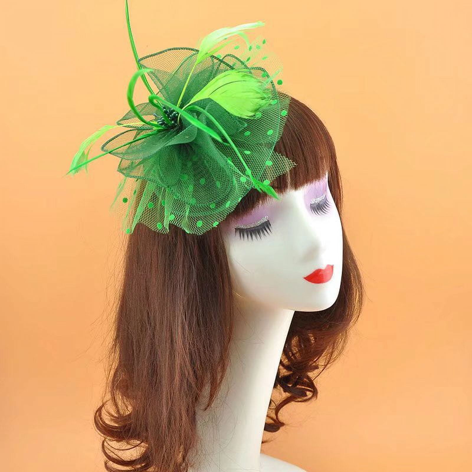 Fascinators Hat Sinamay Flower Mesh Feathers on a Headband and a Clip ...
