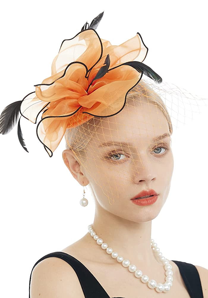 Fascinators Hat for Tea Party Church Cocktail Feathers Kentucky Derby ...