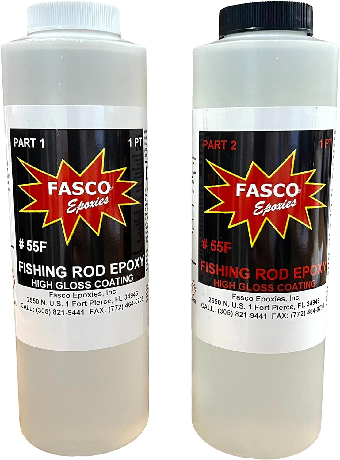 Fasco #55F - Fishing Rod Building Clear Epoxy Coating - Quart Kit ...
