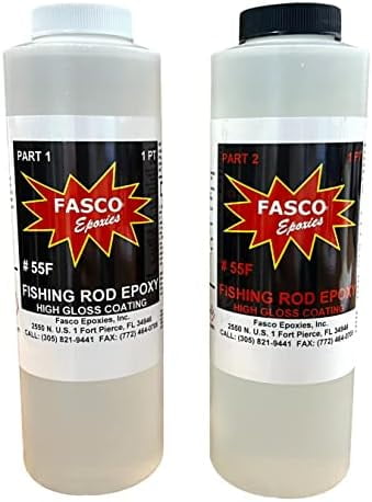 Fasco #55F - Fishing Rod Building Clear Epoxy Coating - Quart Kit ...