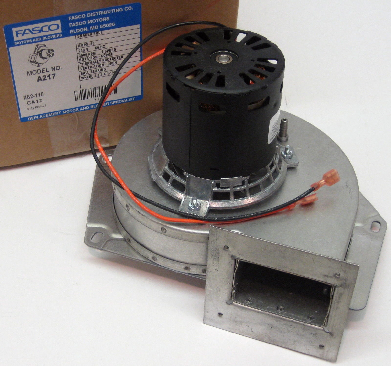 Fasco A217 Furnace Draft Inducer Motor fits Lennox 7021-11231 25M5501 ...