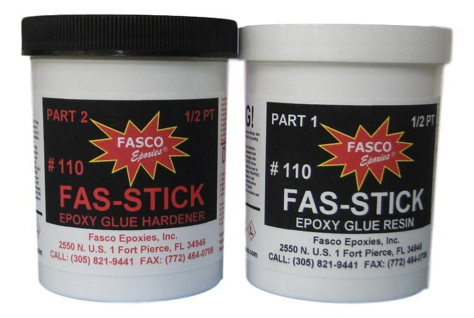 Fasco Epoxies 110 Epoxy Glue Pint Kit (Wood, Aluminum, Fiberglass, Etc.) - Walmart.com