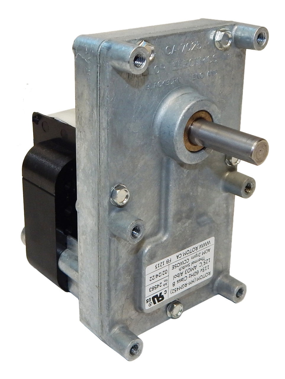 Fasco V002 Single Speed OEM Gear Motor, 2 RPM, 120 Volt - Walmart.com