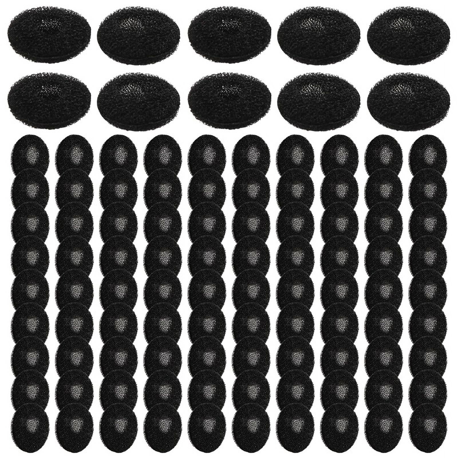 Fasdga 100 Pcs Black Sponge Earbud Headphone Cap Ear Pads Cover ...