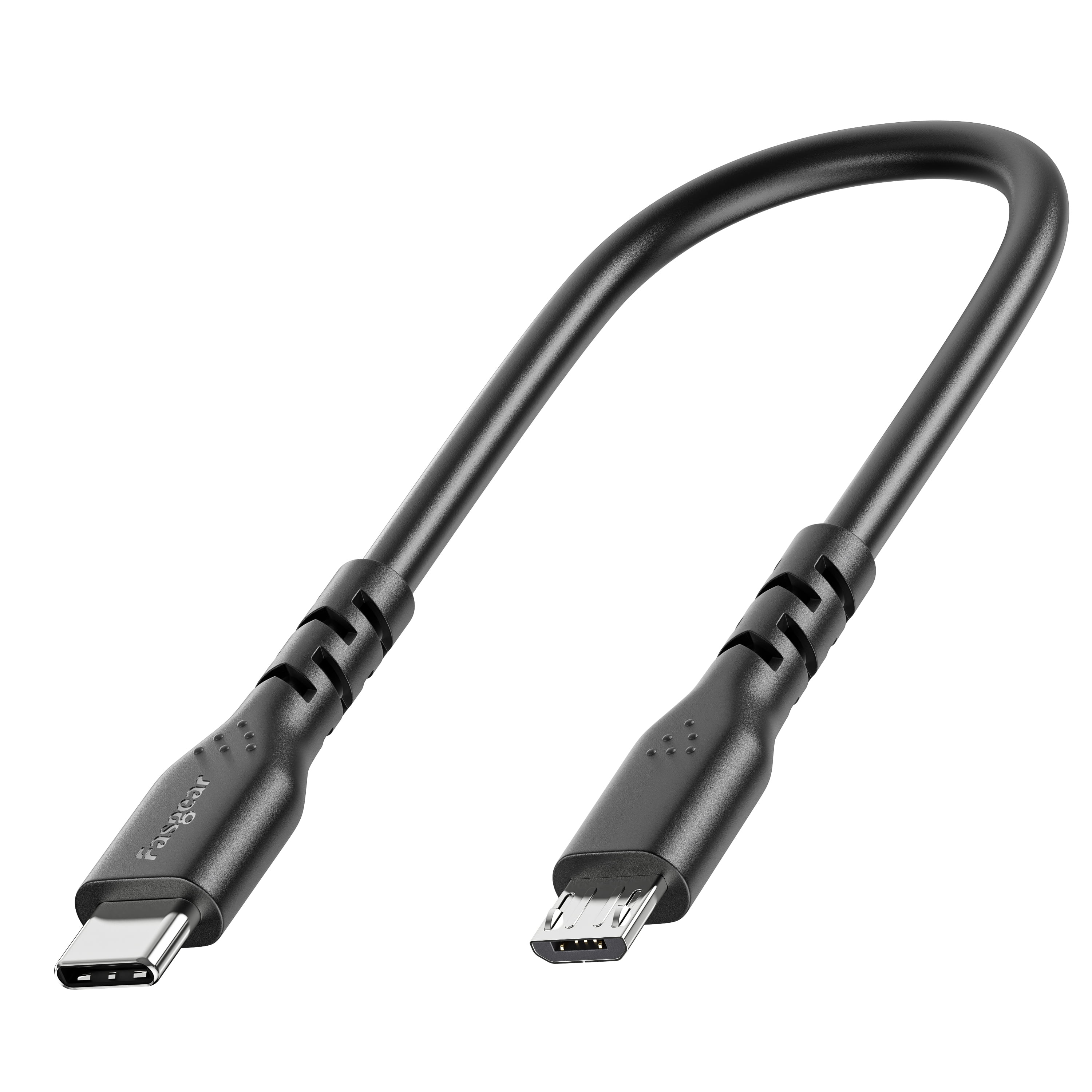 Fasgear Short USB C to Micro USB Cable 1ft/30cm - 1 Pack USB 2.0 Type C ...