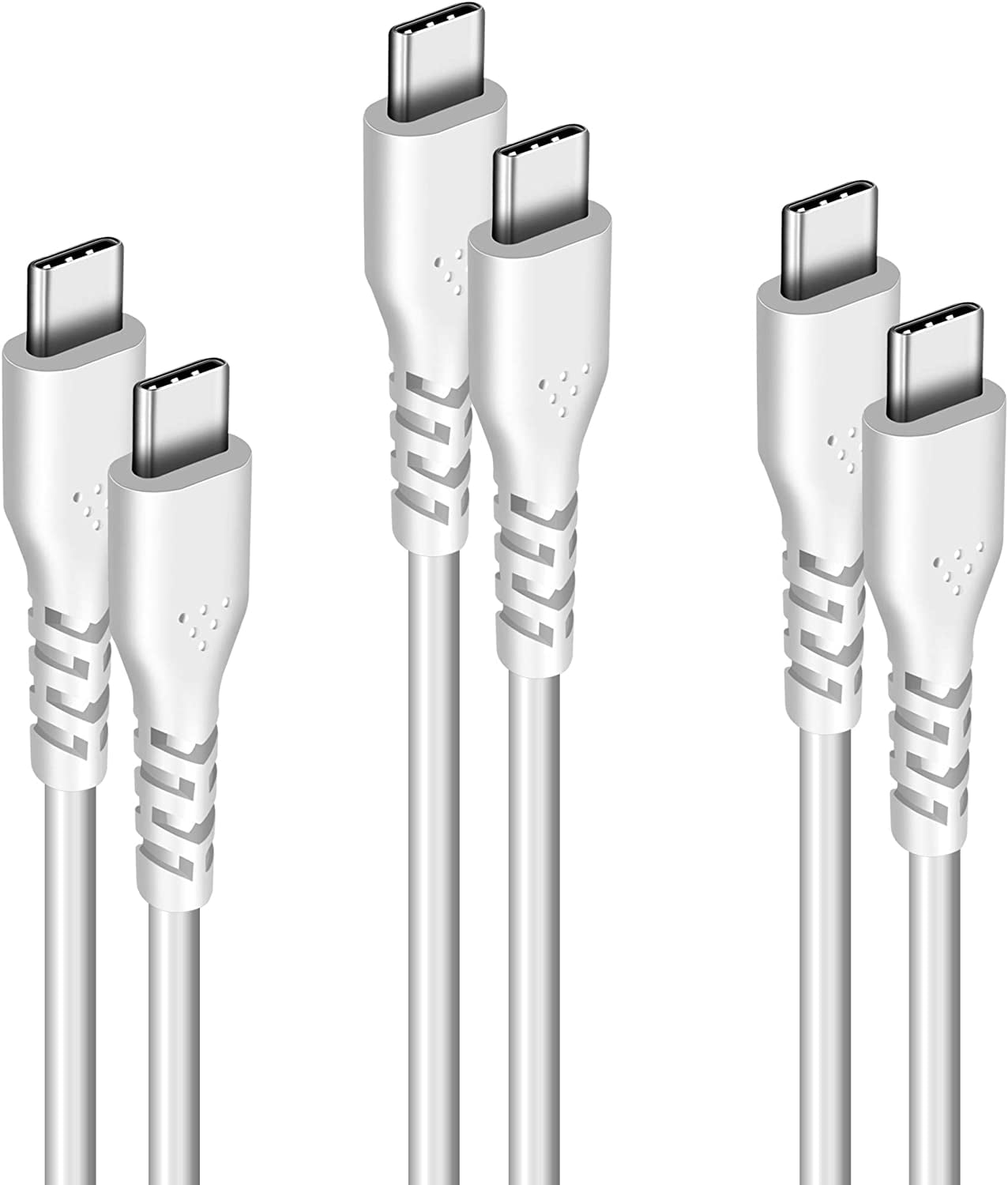 Fasgear Type C to Type C Cable 60W Power Delivery,3-Pack 30cm,1m,1.8m ...