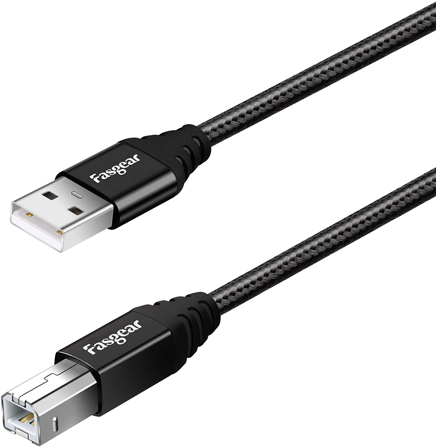 C&E USB 2.0 Printer/Device Cable, Black, Type A Male to Type B Male, 10 ...