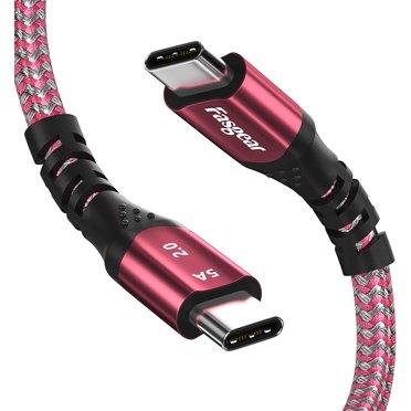 Fasgear 100W USB C to Type C 90 Degree Cable 6ft,USB3.1 Gen 2 10Gbps ...