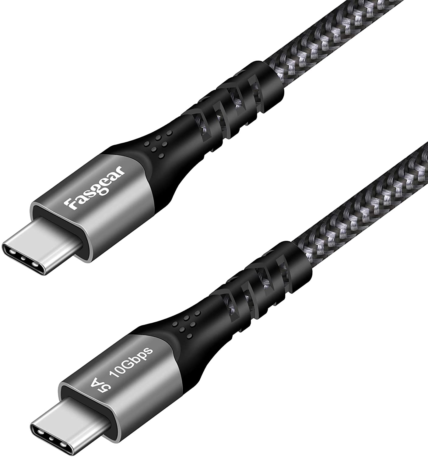 Fasgear 100W USB C to Type C 90 Degree Cable 6ft,USB3.1 Gen 2 10Gbps ...