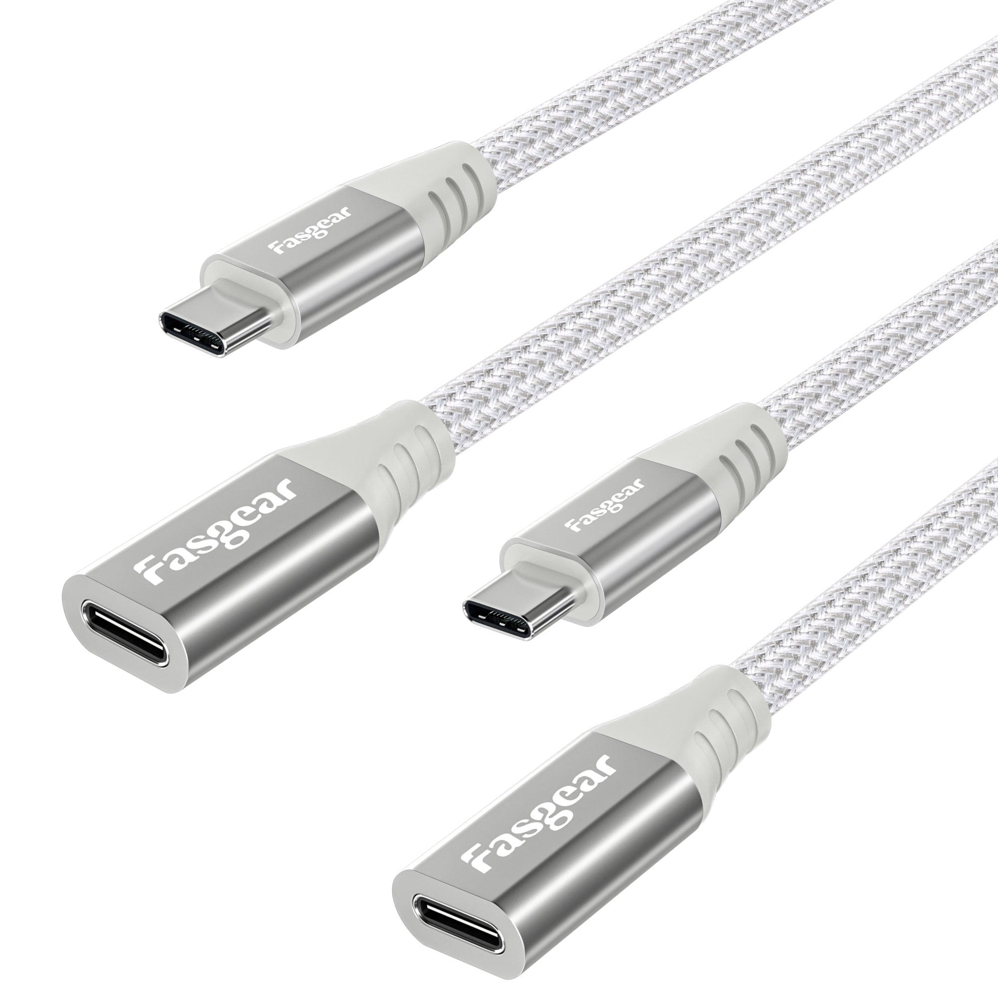 Fasgear USB C Extension Cable, 2 Pack 3ft, Compatible with Magsafe ...