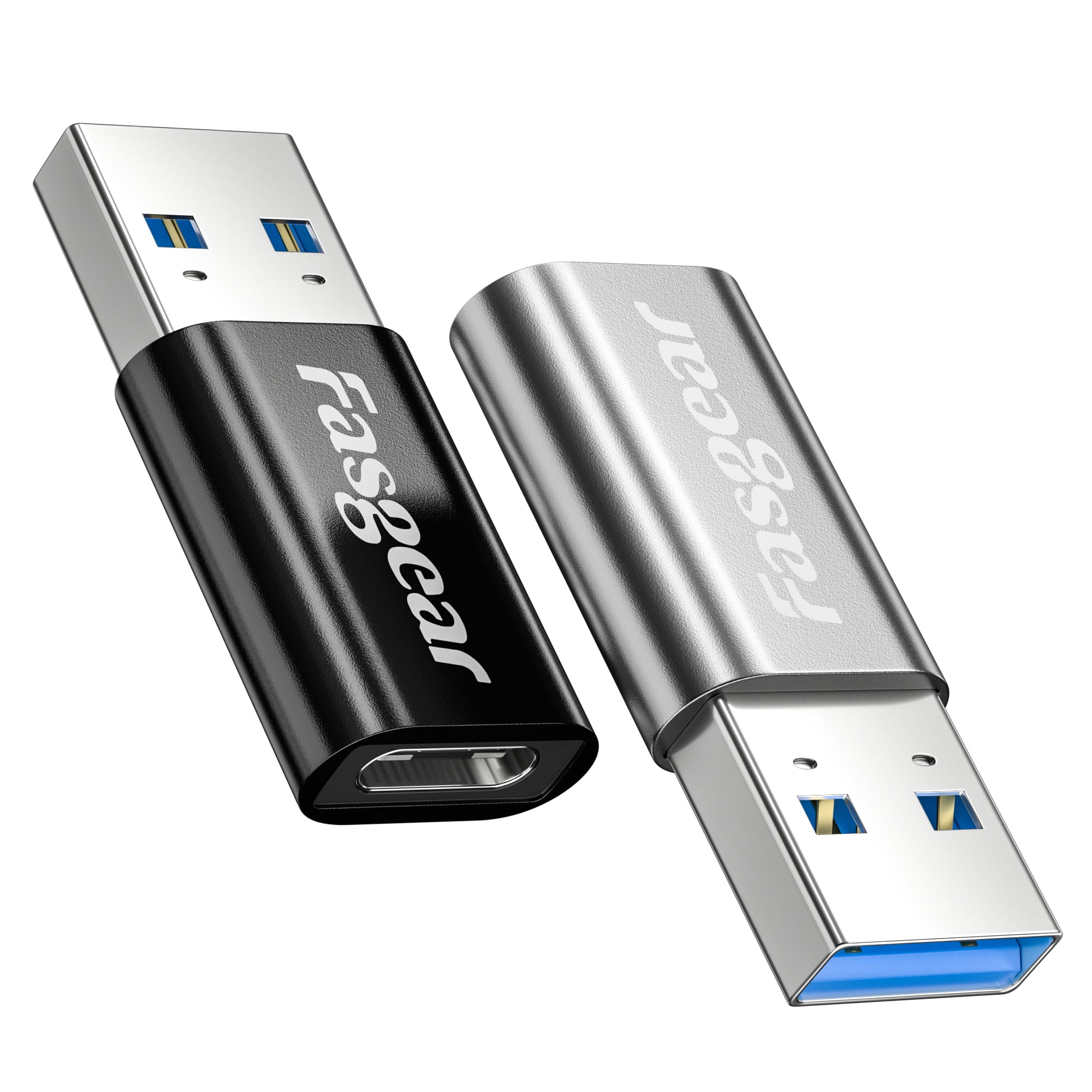 Fasgear USB C Female to USB 3.1 Male Adapter 10Gbps&3A Fast Charging-2 ...