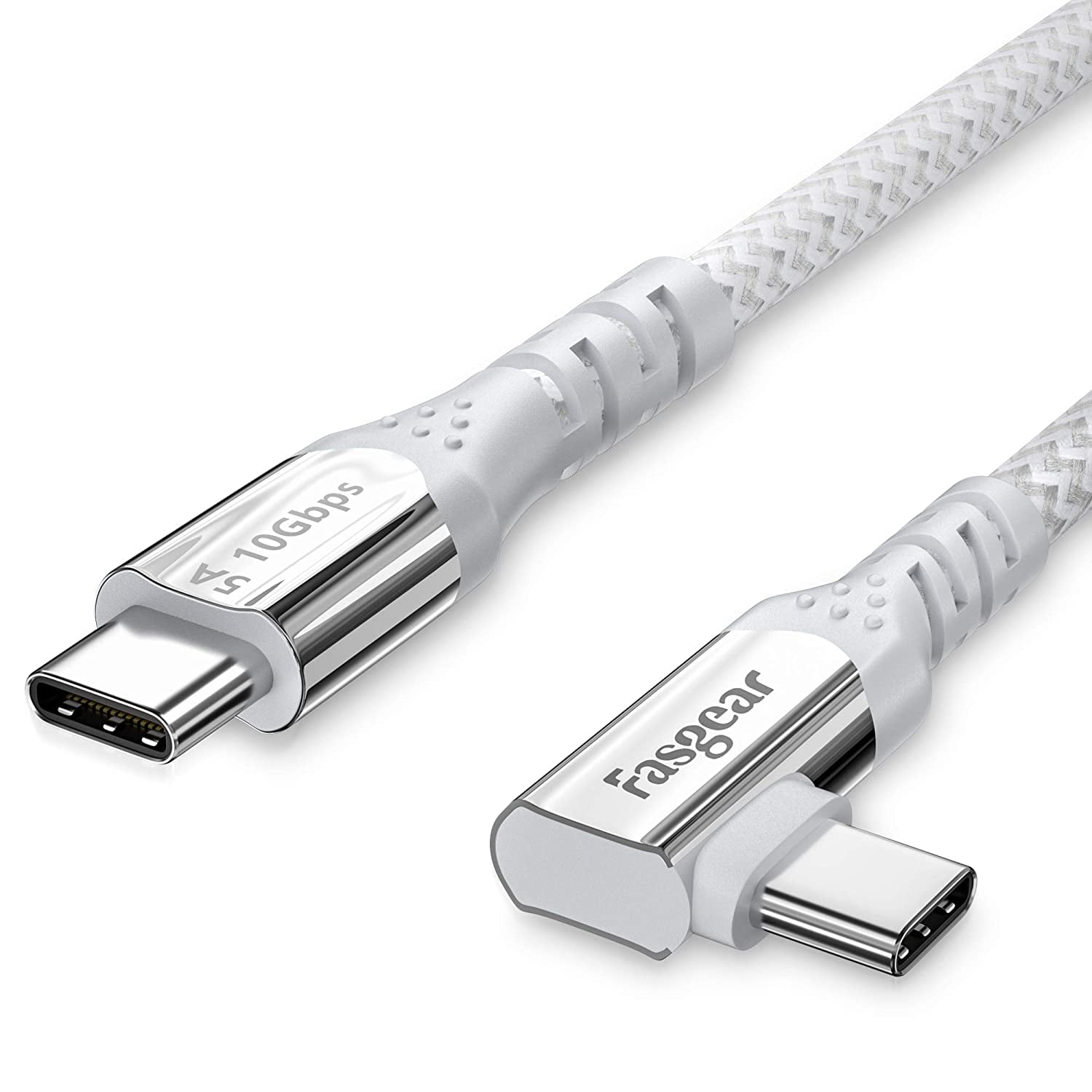 Fasgear USB-C to USB C Cable 100W Power Delivery 3ft 90 Degree USB 3.1 ...
