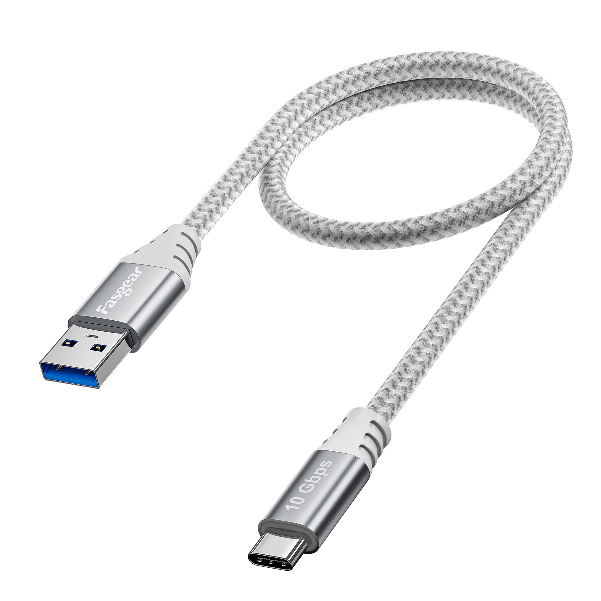 Fasgear USB Type C Cable 1.65ft, Short USB A to C, 10Gbps Data Transfer ...