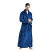 Men’s Long Robe Big and Tall Plush Fleece Bathrobe Fuzzy Sherpa Cozy ...