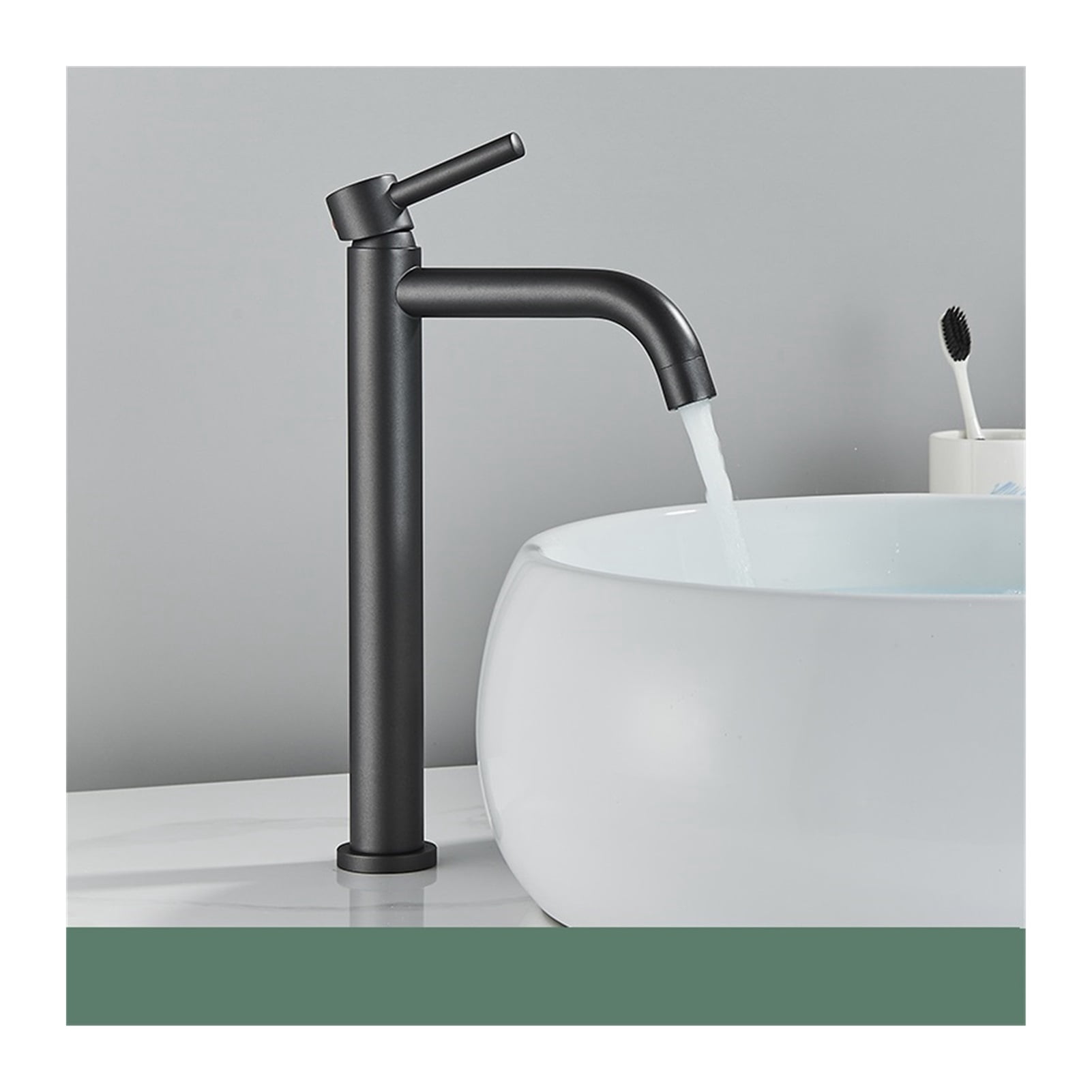 Fashinon Gun Gray Black White Tall Basin Sink Faucet Brass Body Hot ...