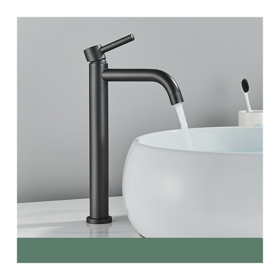Fashinon Gun Gray Black White Tall Basin Sink Faucet Brass Body Hot ...