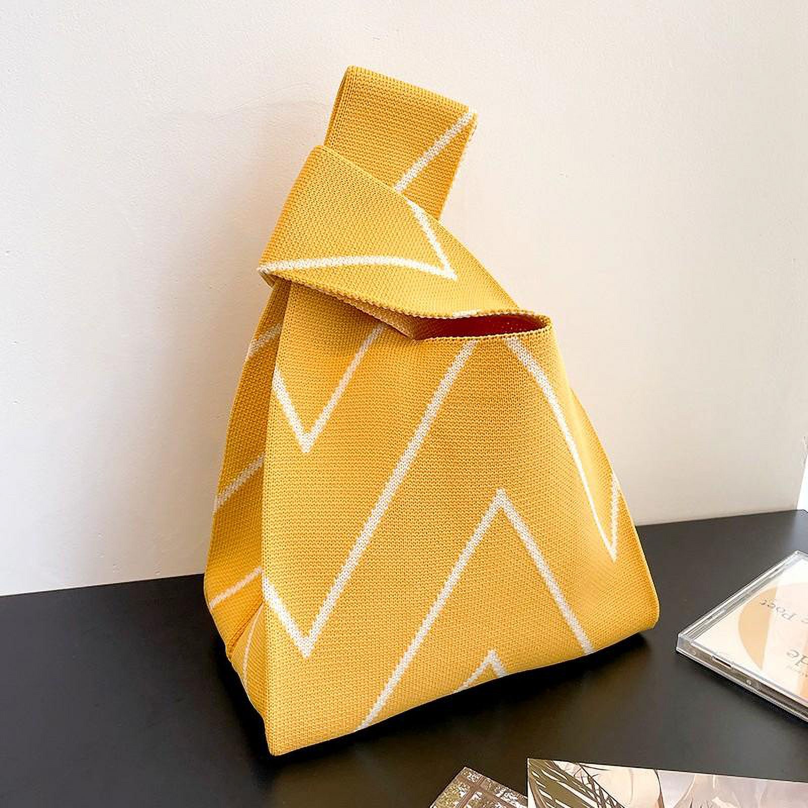 Fashioin Stripes Knitted Handbag Handmade Women Girls Shoulder Bag ...