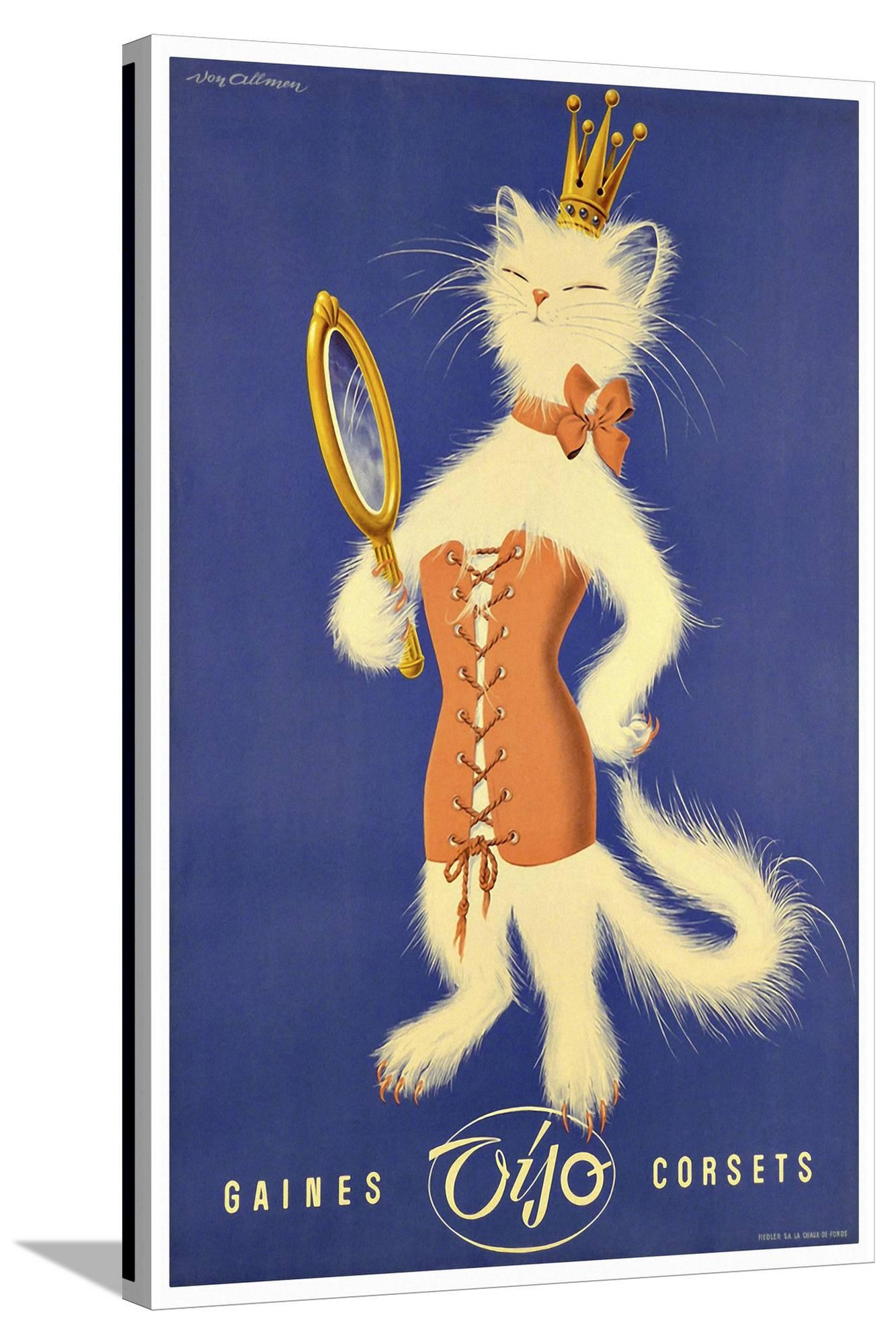 Art.com Fashion 024 Stretched Canvas Print Wall Art by Vintage Lavoie ...