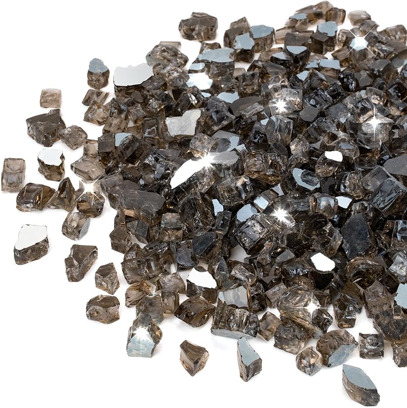 Fashion 10-Pound Fire Glass - 1/2 inch Reflective Tempered Fire Glass ...