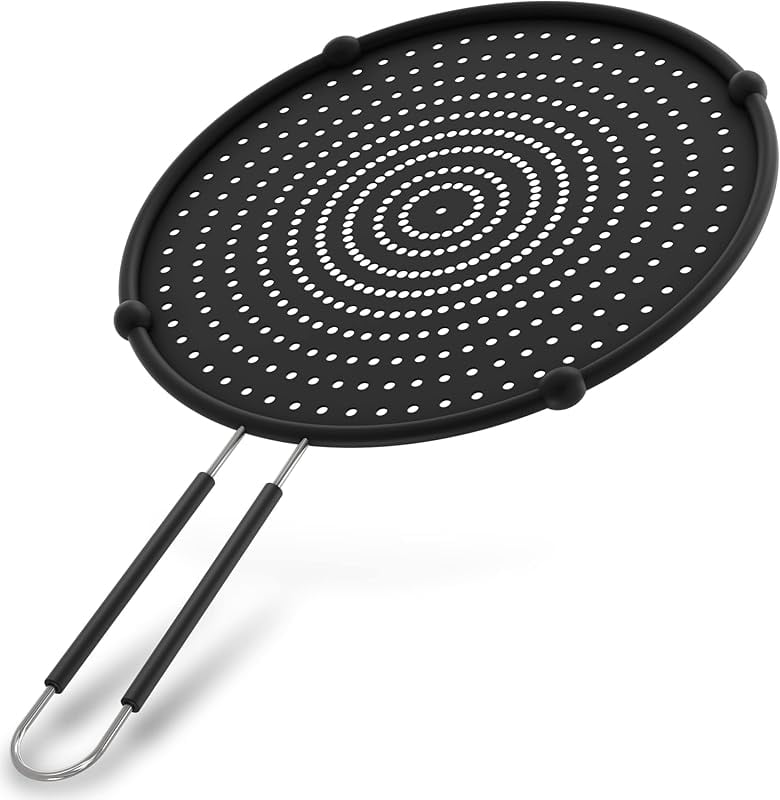 Fashion 11-Inch Black, Fit Pans (6" to 11") Silicone Grease Splatter ...