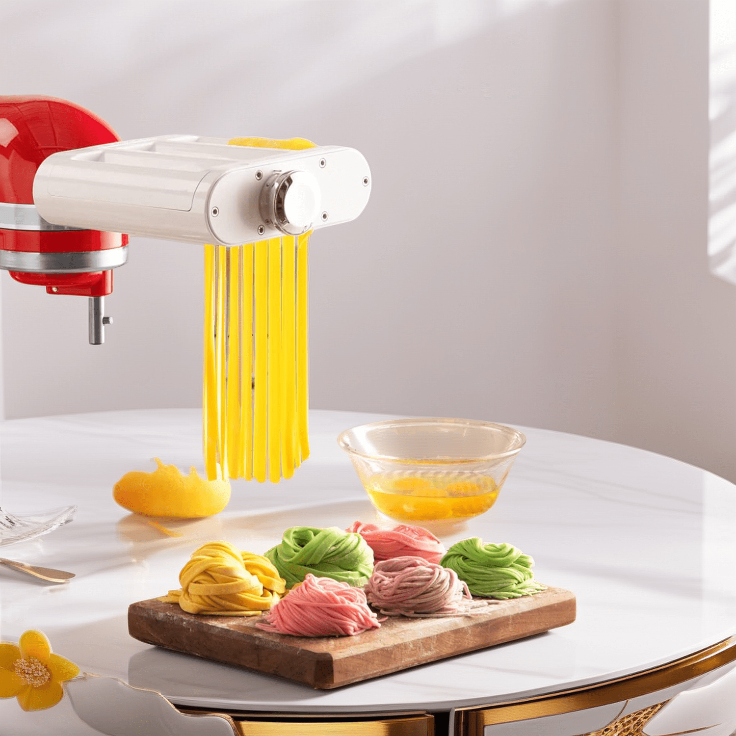 Fashion 3-1 Pasta Maker Attachment for KitchenAid includes Pasta Sheet ...