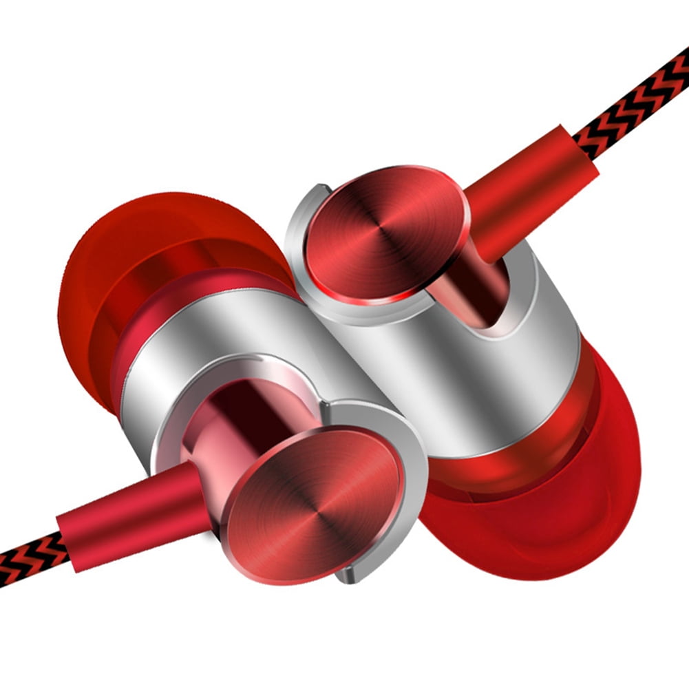 Fashion 3.5mm Braided Wire Stereo Super Bass Earphone In-ear Headset ...