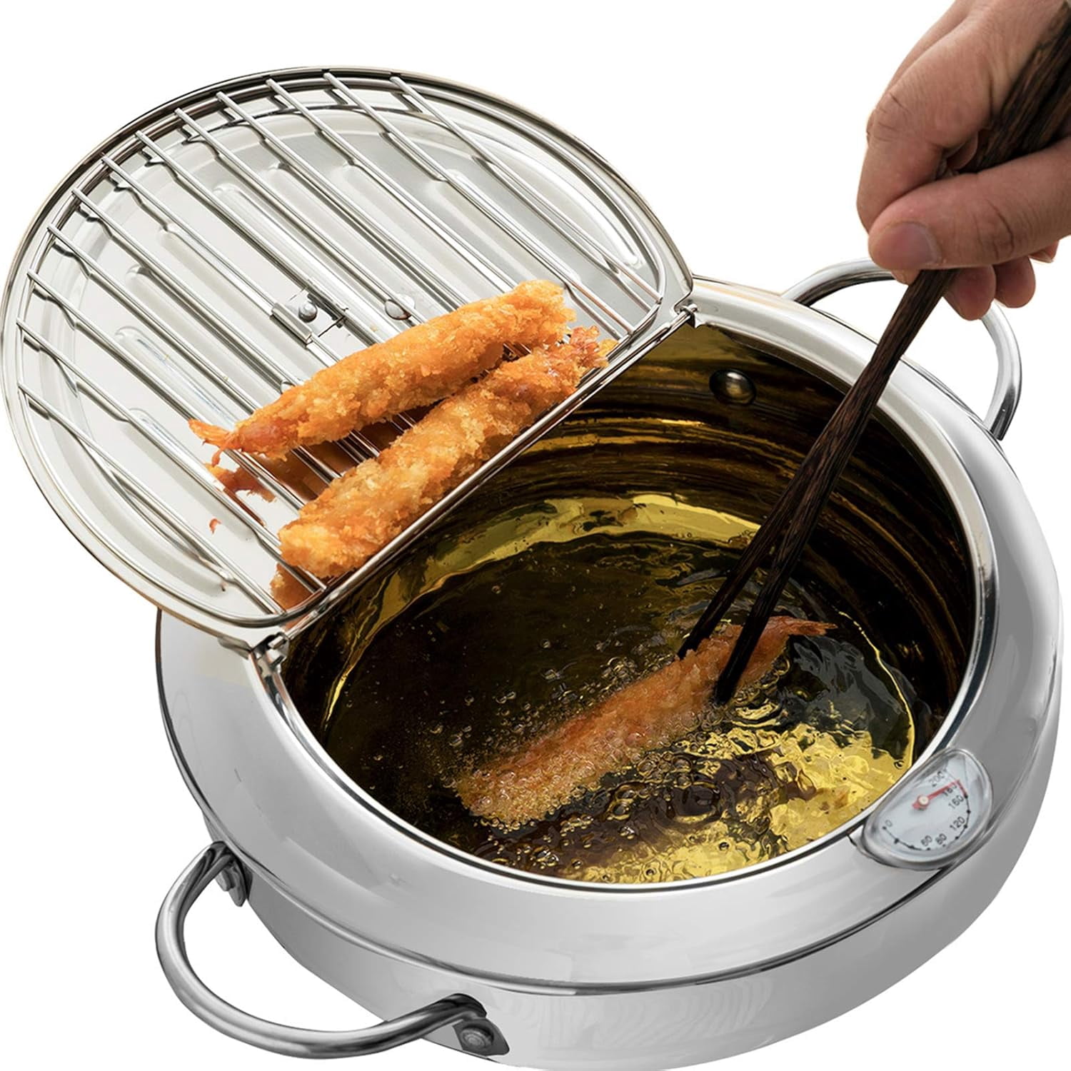 Fashion 304 Stainless Steel Deep Fryer Pot, Frying Chicken Pot, Tempura ...