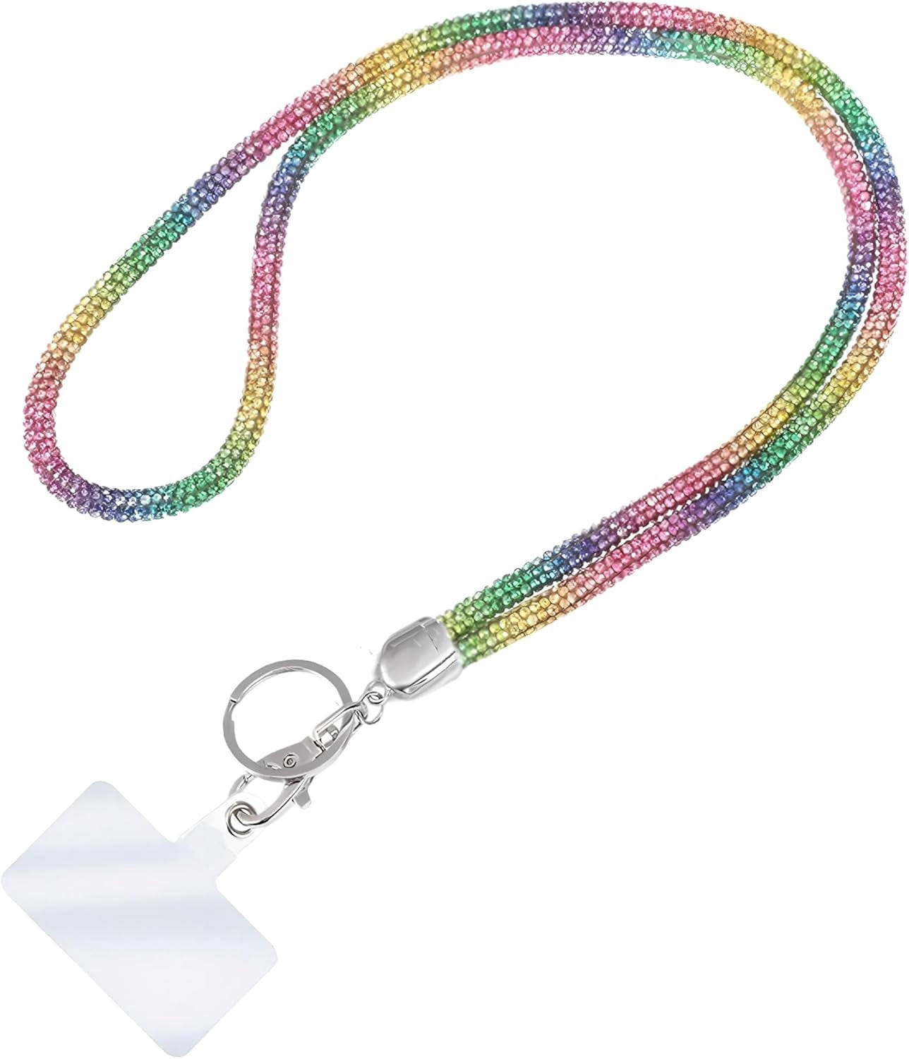 Fashion 34.8'' Sparkle All Round Crystal Neck Lanyard,Bling Work Name ...