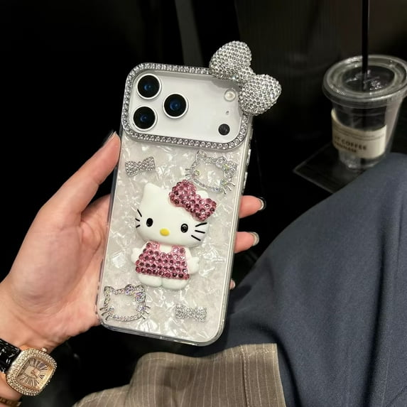 Fashion 3D Cute Cartoon Sanrio KT Phone Case For iPhone 17 16 15 14 13 ...