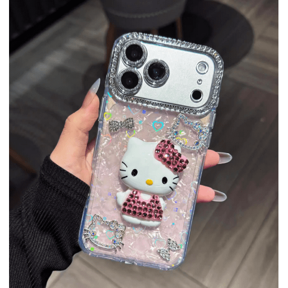 Fashion 3D Cute Cartoon Sanrio KT Phone Case For iPhone 17 16 15 14 13 ...