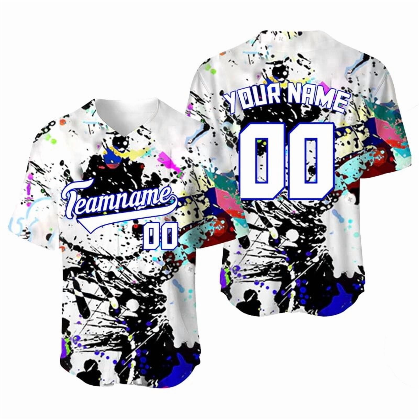 Fashion 3D Design Jersey Baseball Shirt Men Custom NameTeam Sportwear T ...