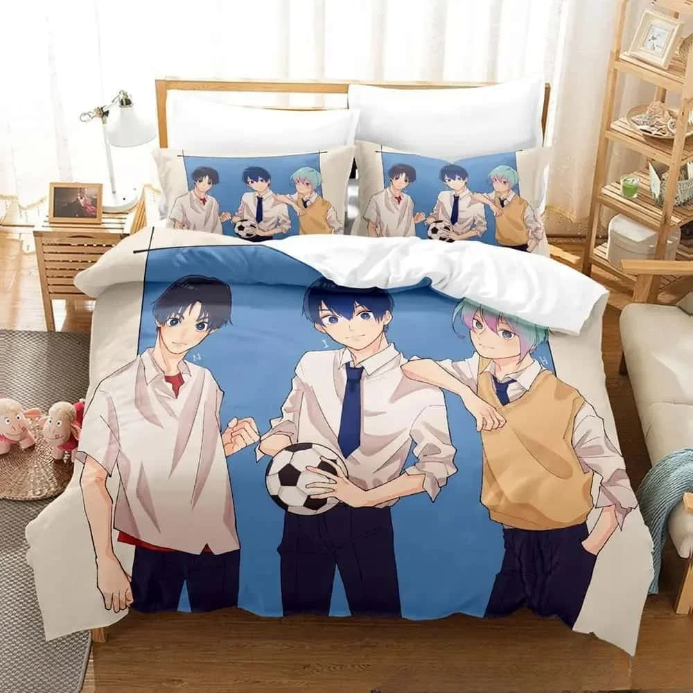 Fashion 3D Print Anime Blue Lock Bedding Set Boys Girls Twin Queen King ...