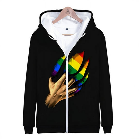 Fashion 3D Print LGBT Hoodies Men Women Flag Sweatshirt Lesbian Gay ...