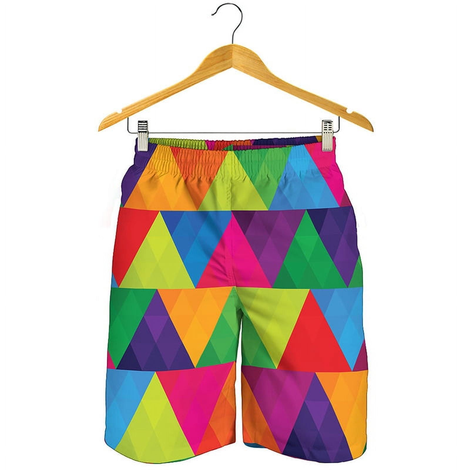 Fashion 3D Printed Stripes Beach Shorts Men Colorful Graphics Board ...