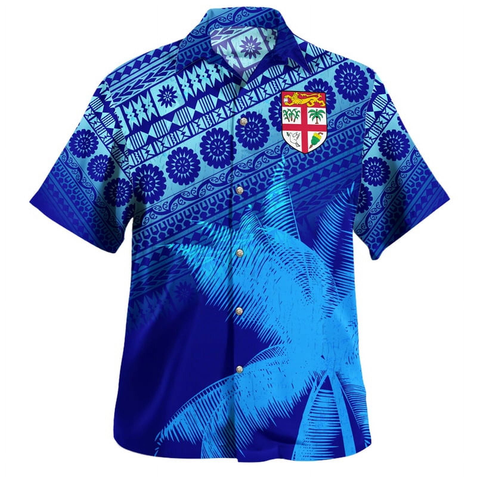 Fashion 3d Printed Fiji Hawaiian Shirt For Men Aloha Short Sleeves ...