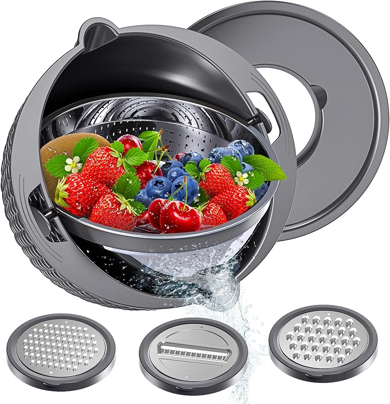 Fashion 4-1 Colander with Bowl Set - Rotatable Strainers for Kitchen ...