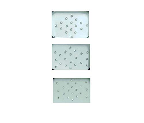 Fashion Accessories Bindi White Colour 3 Different Sizes Bindi 1.5, 2 ...