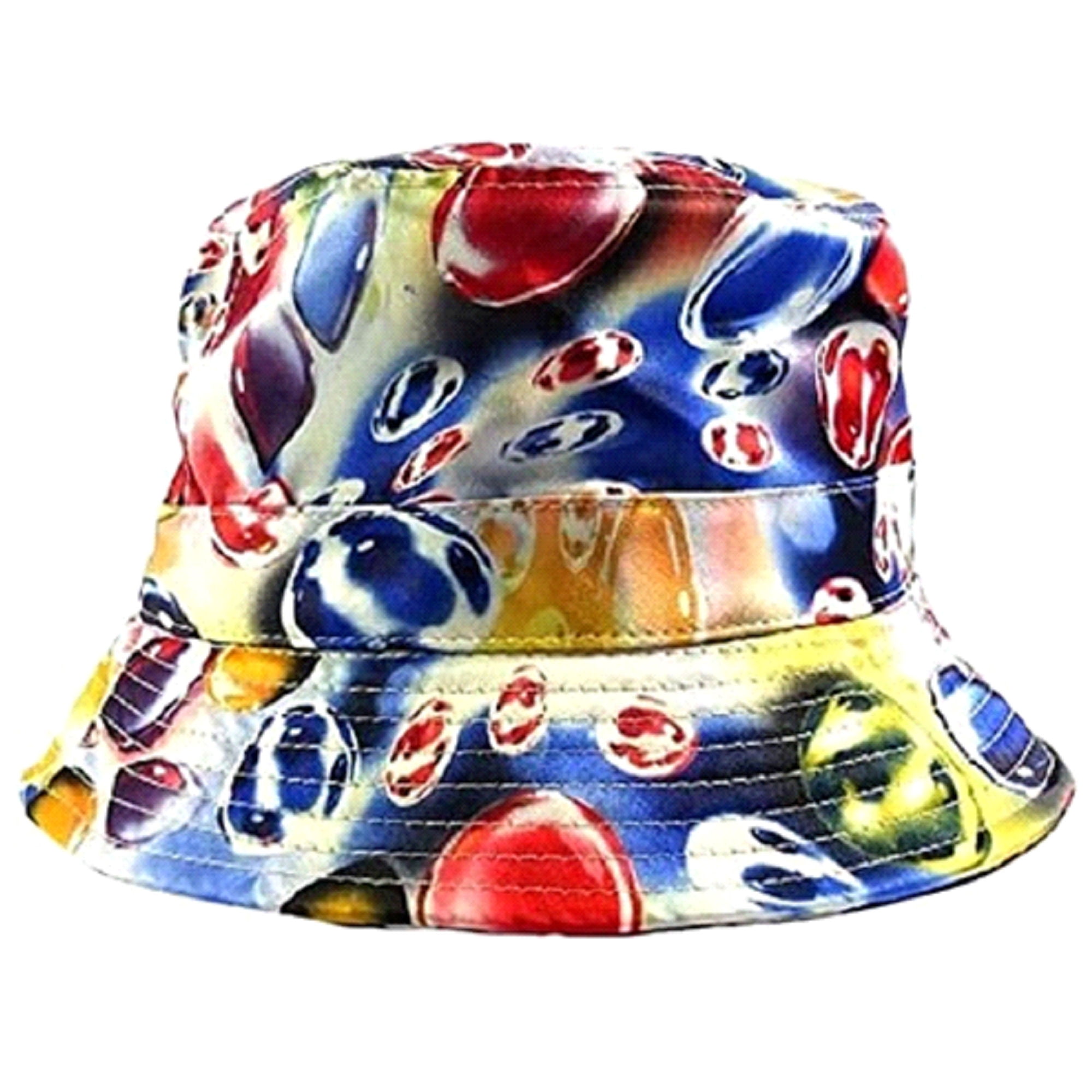 Fashion Adult Women's Bucket Hat (Blue & Red Marble) - Walmart.com