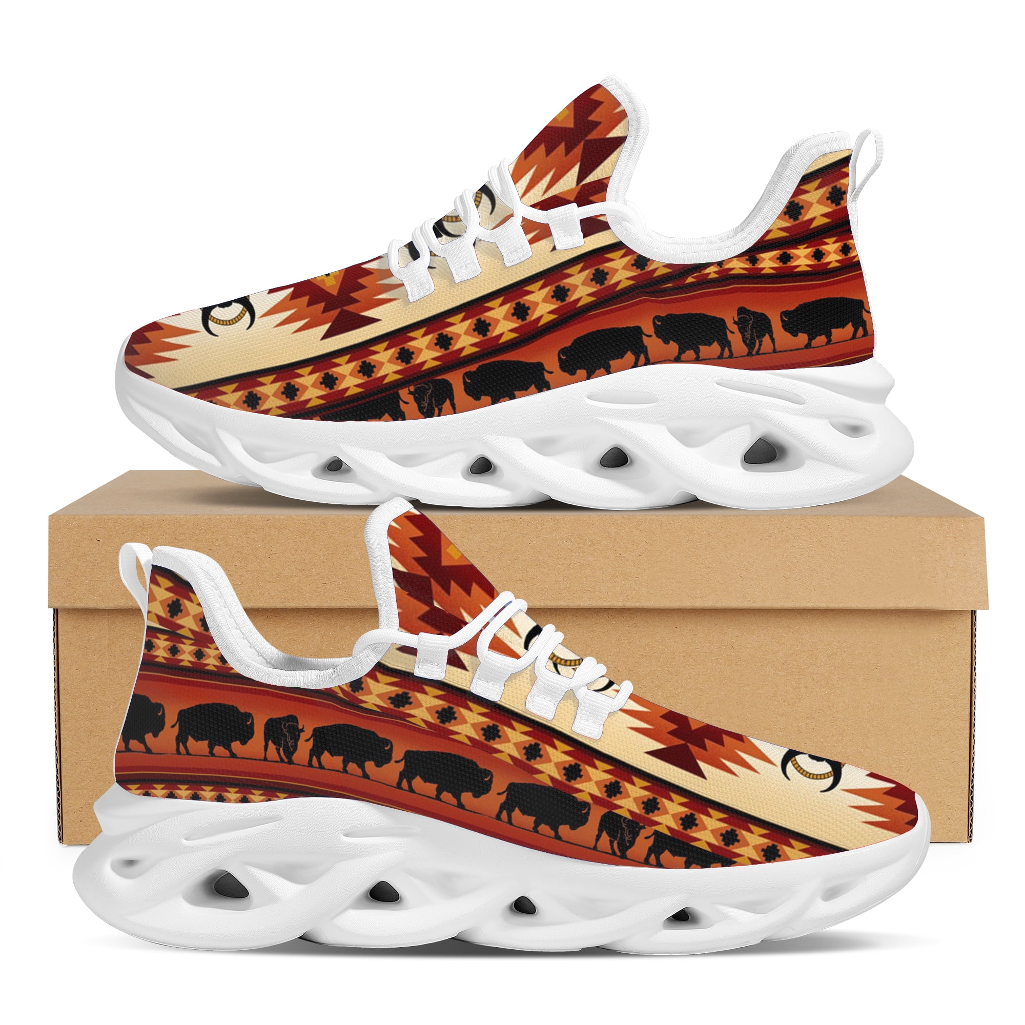 Fashion African Tribal Design Animal Print Lightweight Outdoor Shoes ...