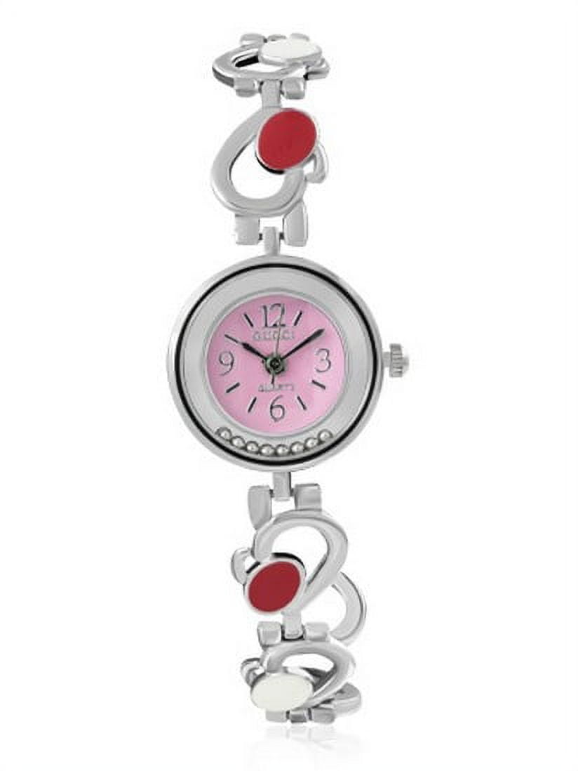 Fashion Alloy Silver-Tone Multicolor Love Heart Round Dial Womens ...