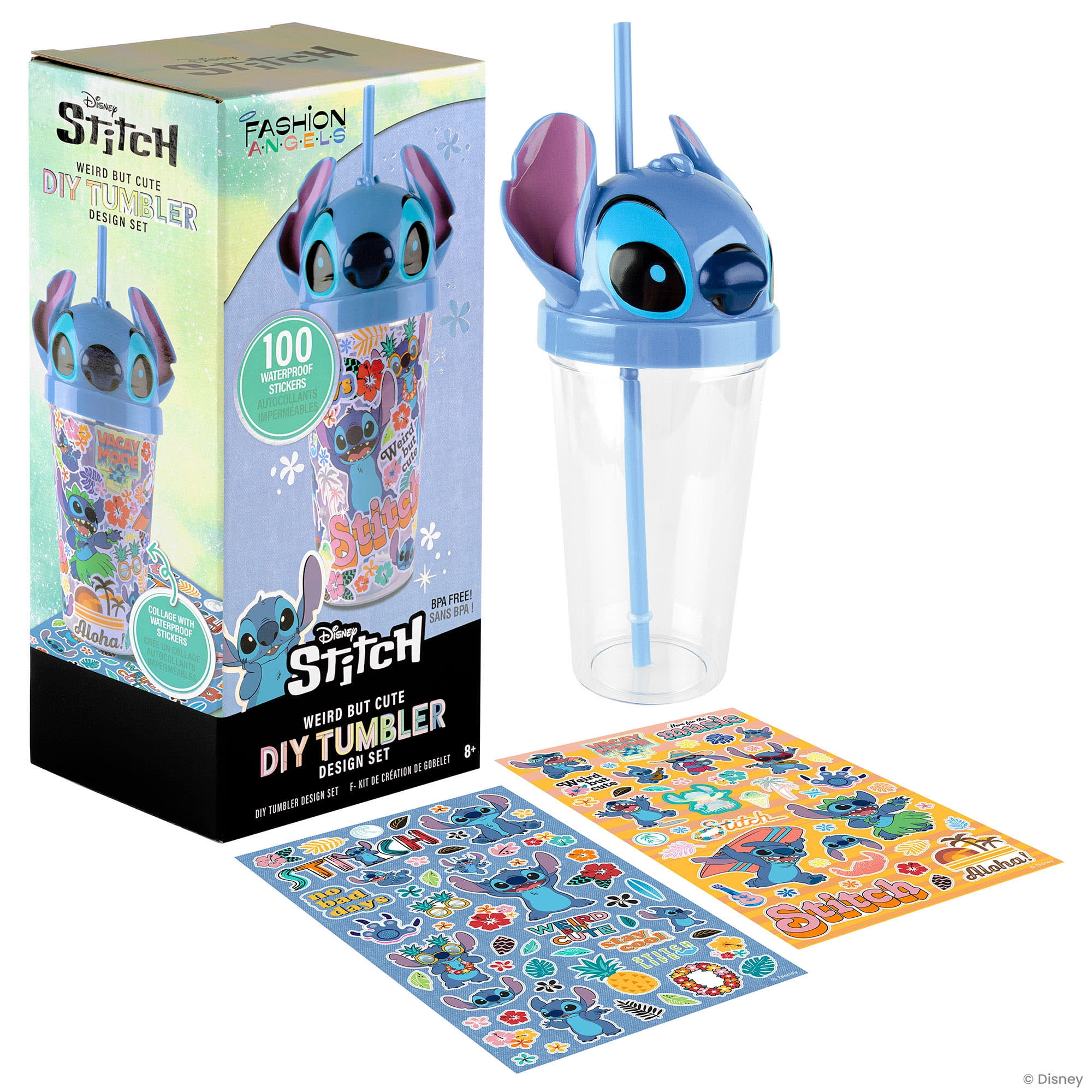 Fashion Angels: Disney Stitch - DIY Tumbler Design Kit - 16oz Cup ...